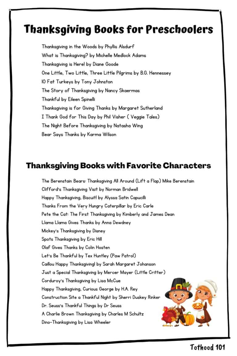 Thanksgiving Books For Preschoolers